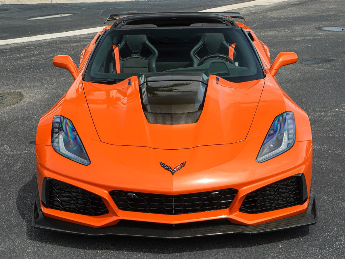 CHEVROLET CORVETTE C7 ZR1 VISIBLE CARBON FIBER FRONT SPLITTER ...
