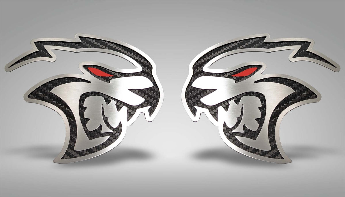 2015-2023 DODGE CHALLENGER HELLCAT REDEYE - REDEYE HELLCAT BADGES 2PC ...