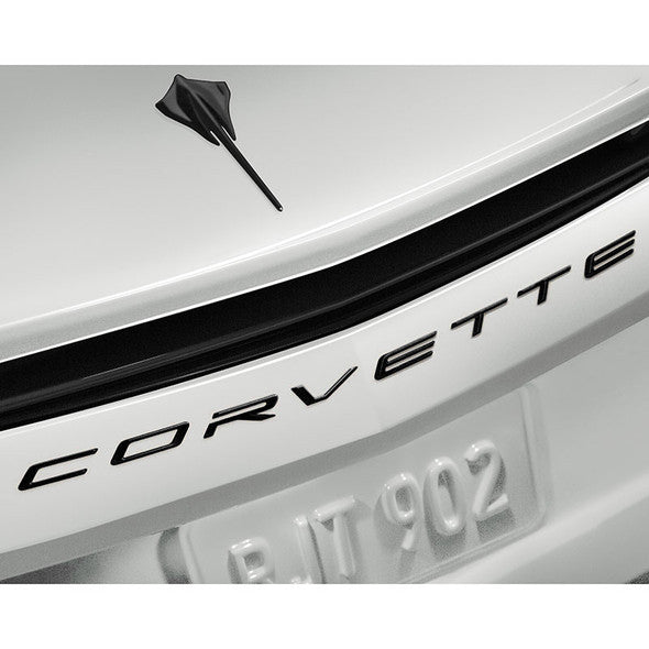 Corvette C8 Rear Bumper Letters Nameplate OEM GM - Carbon Flash Metall ...