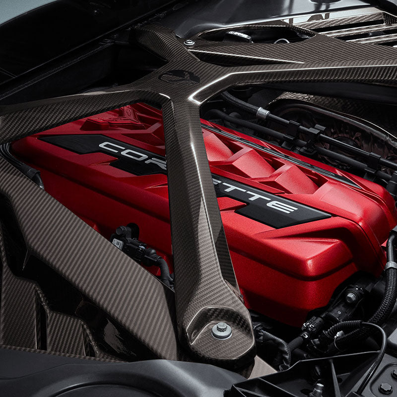 2024 2025 2026 C8 Corvette Z06 Visible Carbon Fiber Engine Cross Brace ...