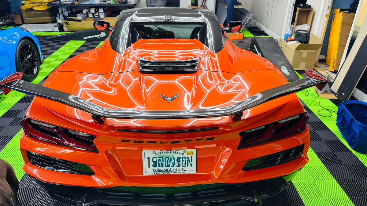 Corvette C8 Rear Bumper Letters Nameplate OEM GM - Carbon Flash Metall ...