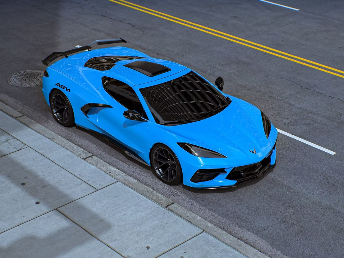 AGM C8 Corvette Carbon Fiber Z06 Style Spoiler Base Stingray Coupe or ...