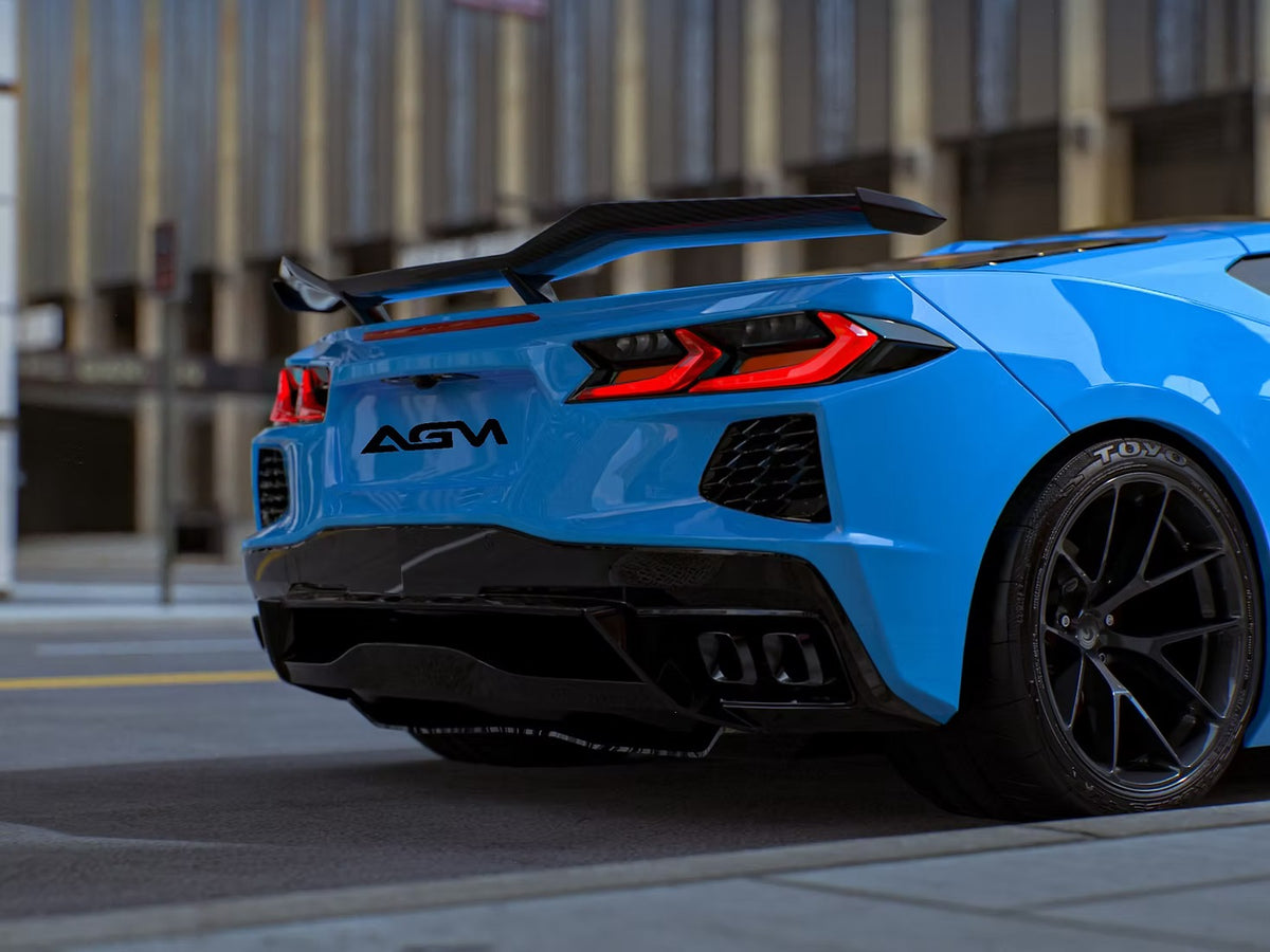 AGM C8 Corvette Carbon Fiber Z06 Style Spoiler Base Stingray Coupe or ...