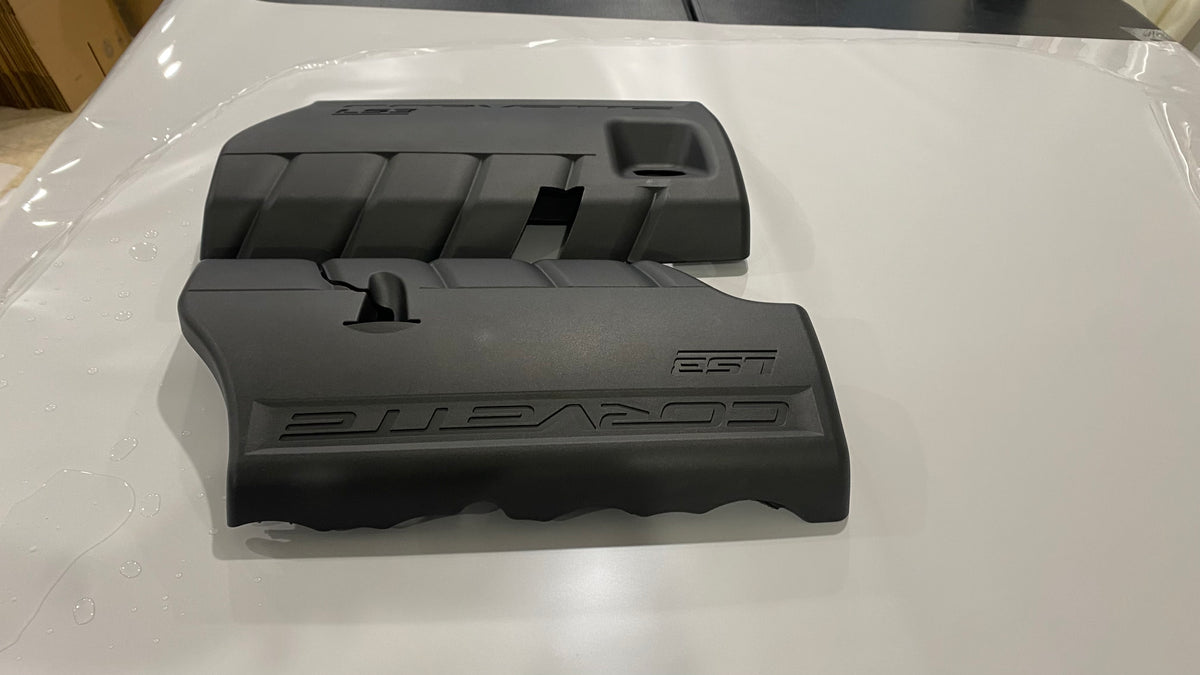 2008-2013 Corvette C6 LS3 Fuel Rail Engine Covers Black with Red Lette ...