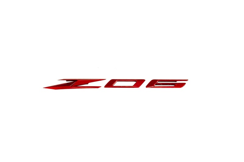 C8 CORVETTE RED Z06 EMBLEM - PAIR – Performance Corvettes
