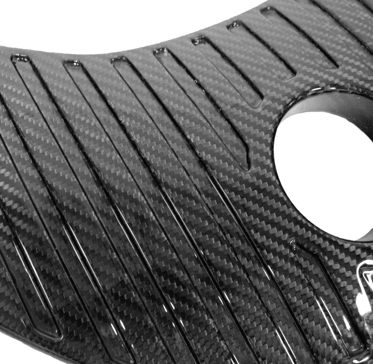 Carbon Fiber Coolant Tank Cover Panel With Ribbed Finish - McLaren - F ...