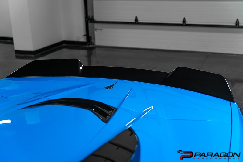 PARAGON PERFORMANCE C8 CORVETTE V2 DUCKTAIL REAR SPOILER - CARBON FLAS ...