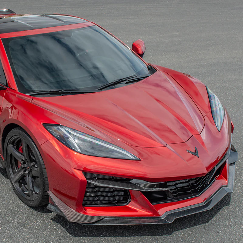 Chevrolet Stingray Corvette C8 Z06 / E-RAY Front Splitter with Canards ...