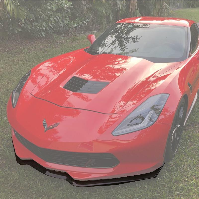 2014 - 2019 Corvette C7 Stage 2 Front Splitter Primer Black ...