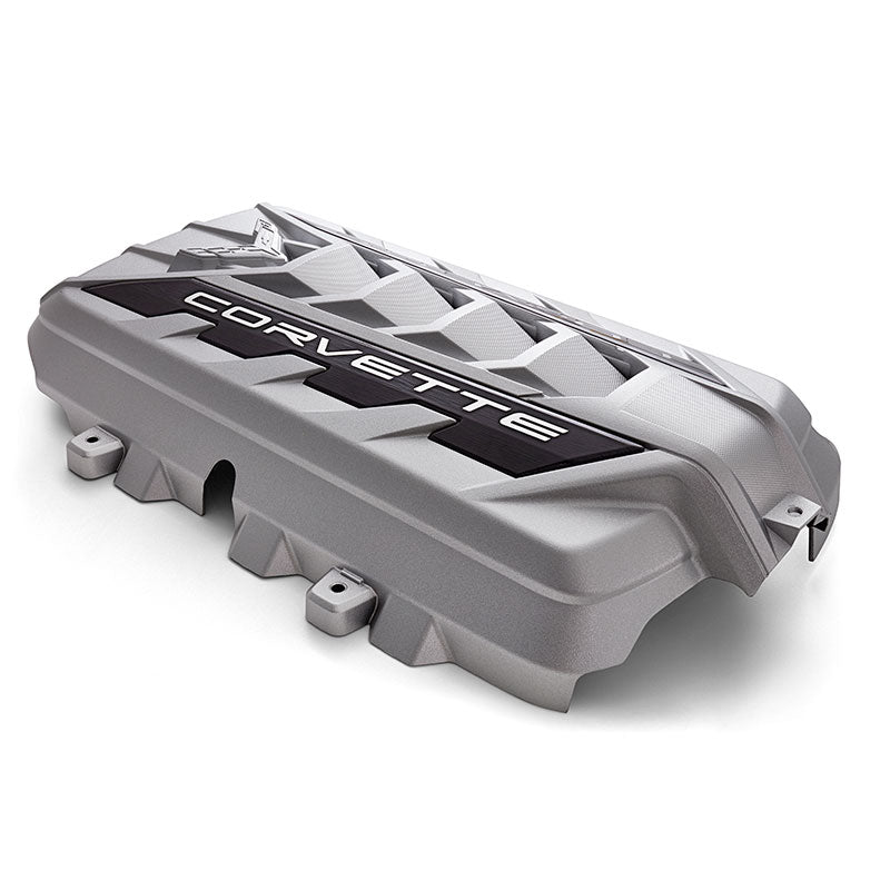 2020 C8 Corvette Stingray Silver, Engine Cover, 6.2L, Corvette Script ...