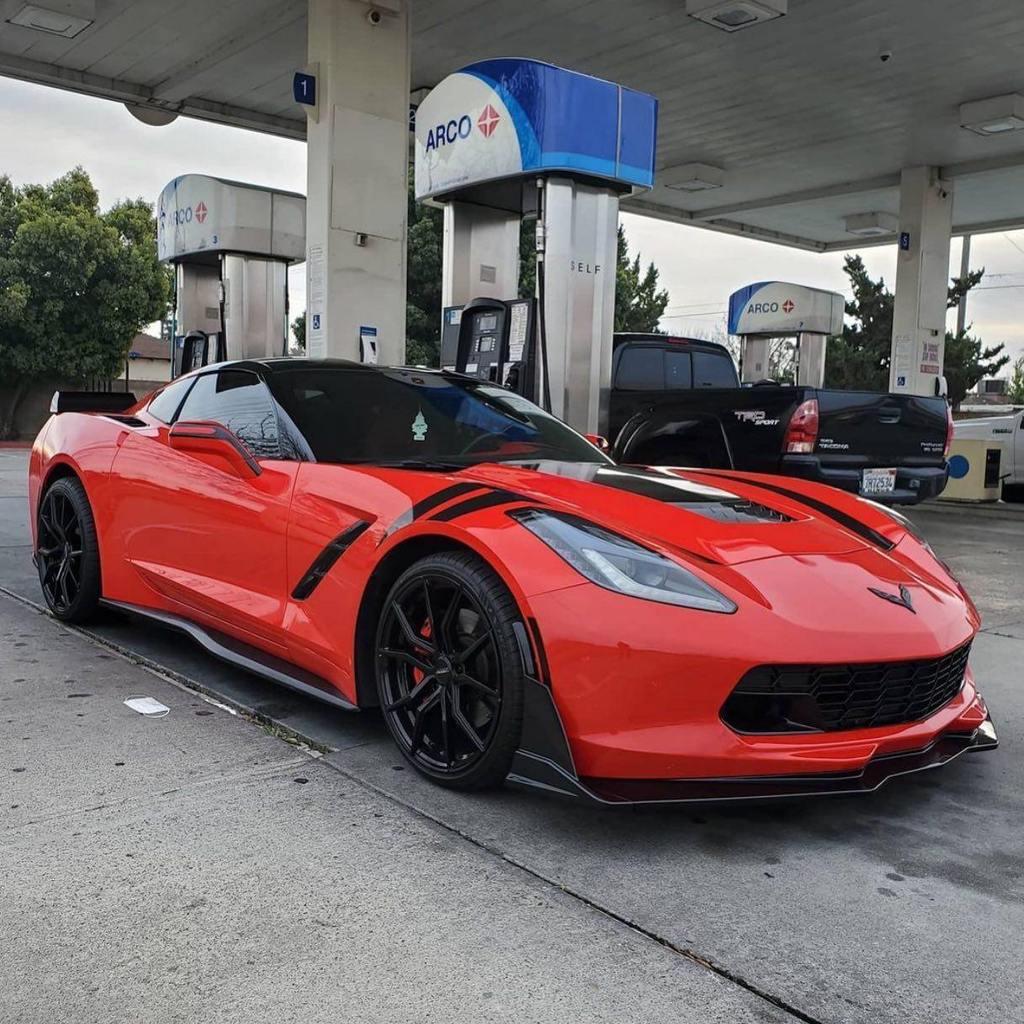 Corvette C7 Stage 3.5 Aerodynamic Full Body Kit Splitter Side Skirts R ...