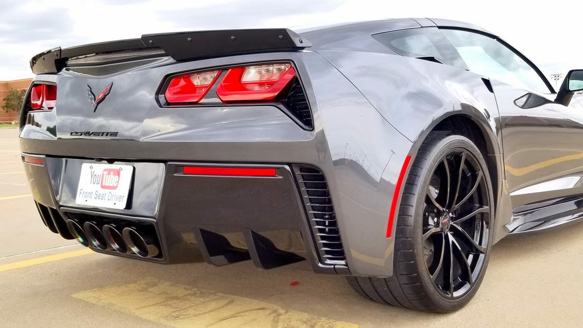 Corvette C7 Z06 Grand Sport Stingray Rear Diffuser Fins - Custom Paint ...