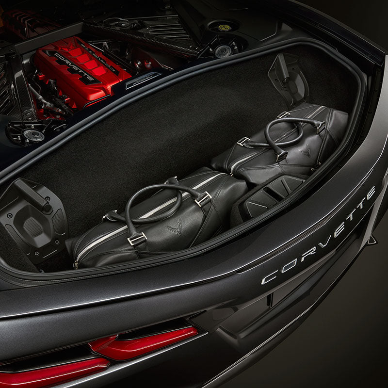 2020 C8 Corvette Stingray Premium Luggage, Jet Black Leather, Crossed ...
