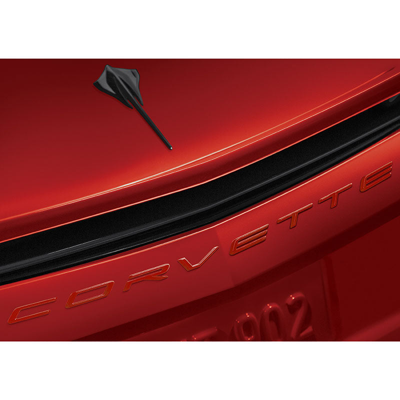 2020 C8 Corvette Stingray Rear Emblem, Corvette Script, Torch Red ...