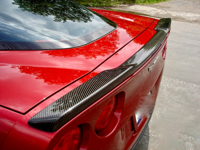 2005 - 2013 CORVETTE C6 ZR1 STYLE VISIBLE CARBON FIBER REAR SPOILER ...