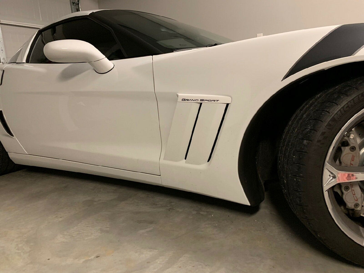 2010 - 2013 Corvette C6 Grand Sport Carbon Fiber Painted Fender Emblem ...