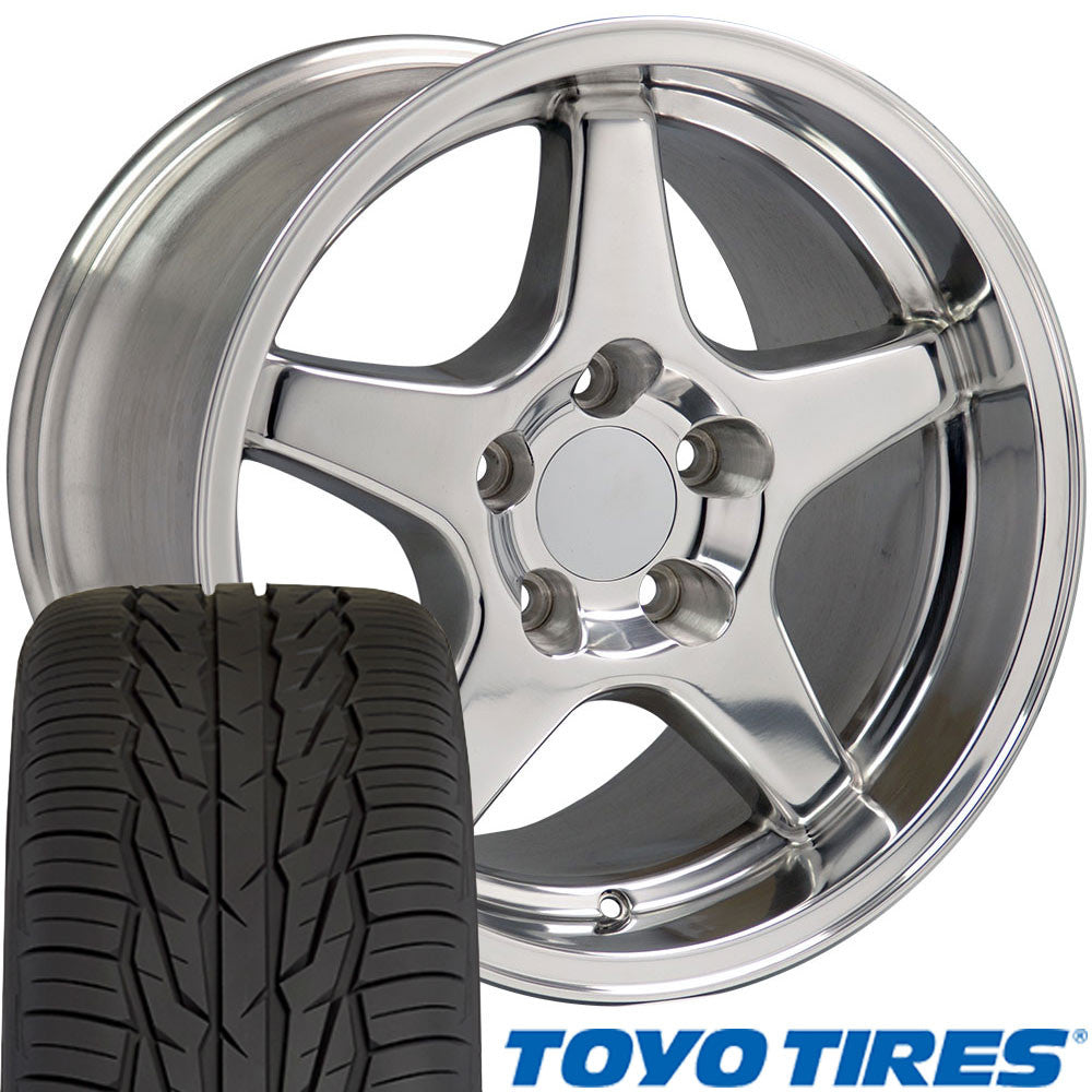 Corvette Wheels And Tires Polished CV01 17x9.5 Corvette Rims And Tires ...