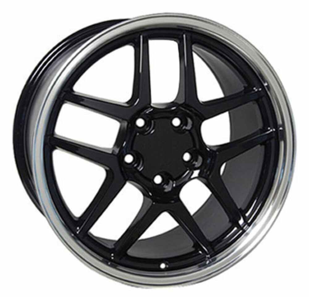 Corvette Wheels C5 Z06 Rims CV04 17x9.5 Black SET from OE Wheels ...
