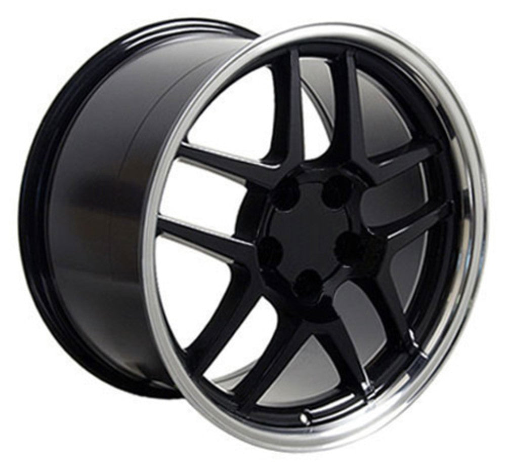 Corvette Wheels C5 Z06 Rims CV04 17x9.5 Black SET from OE Wheels ...