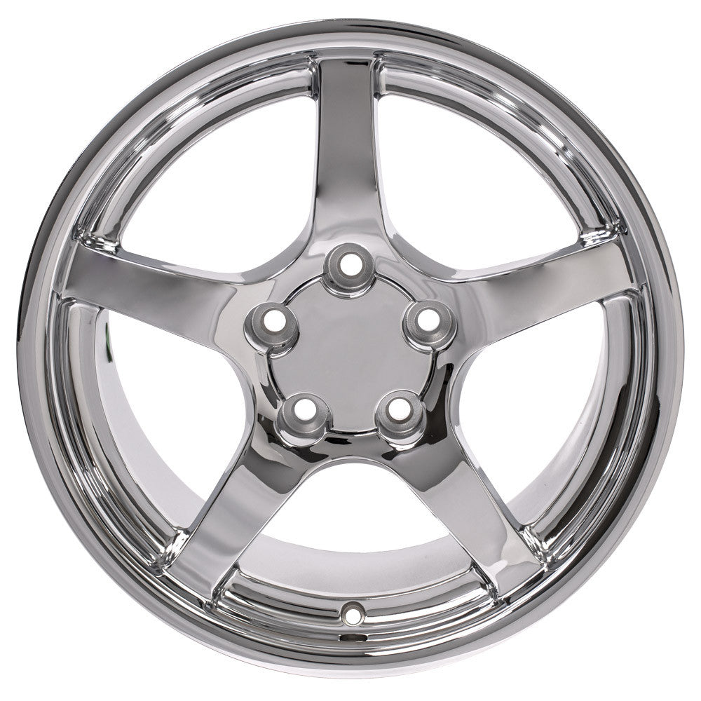 Corvette C5 STYLE Chrome Wheels And Tires for 1988-1996 Corvette or 93 ...