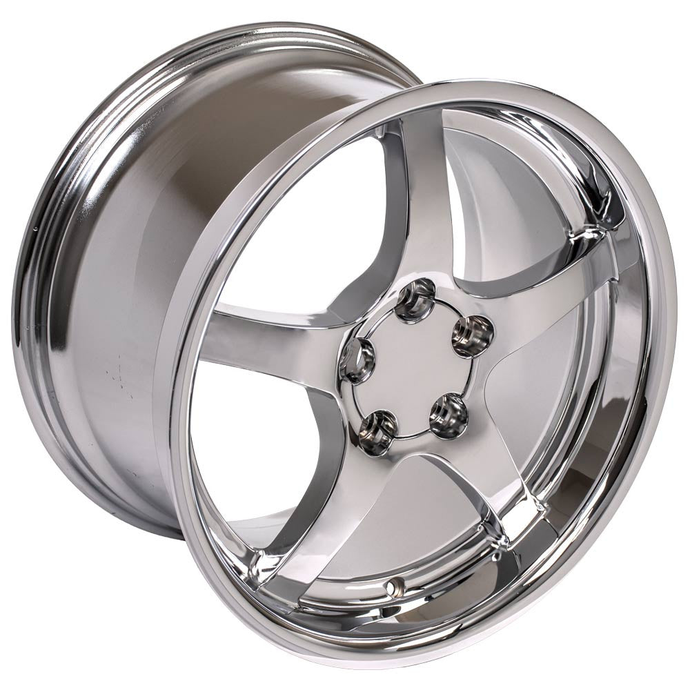 Fits Corvette Wheel C5 Rim - CV05 DD 18x10.5 Chrome Corvette Rim ...