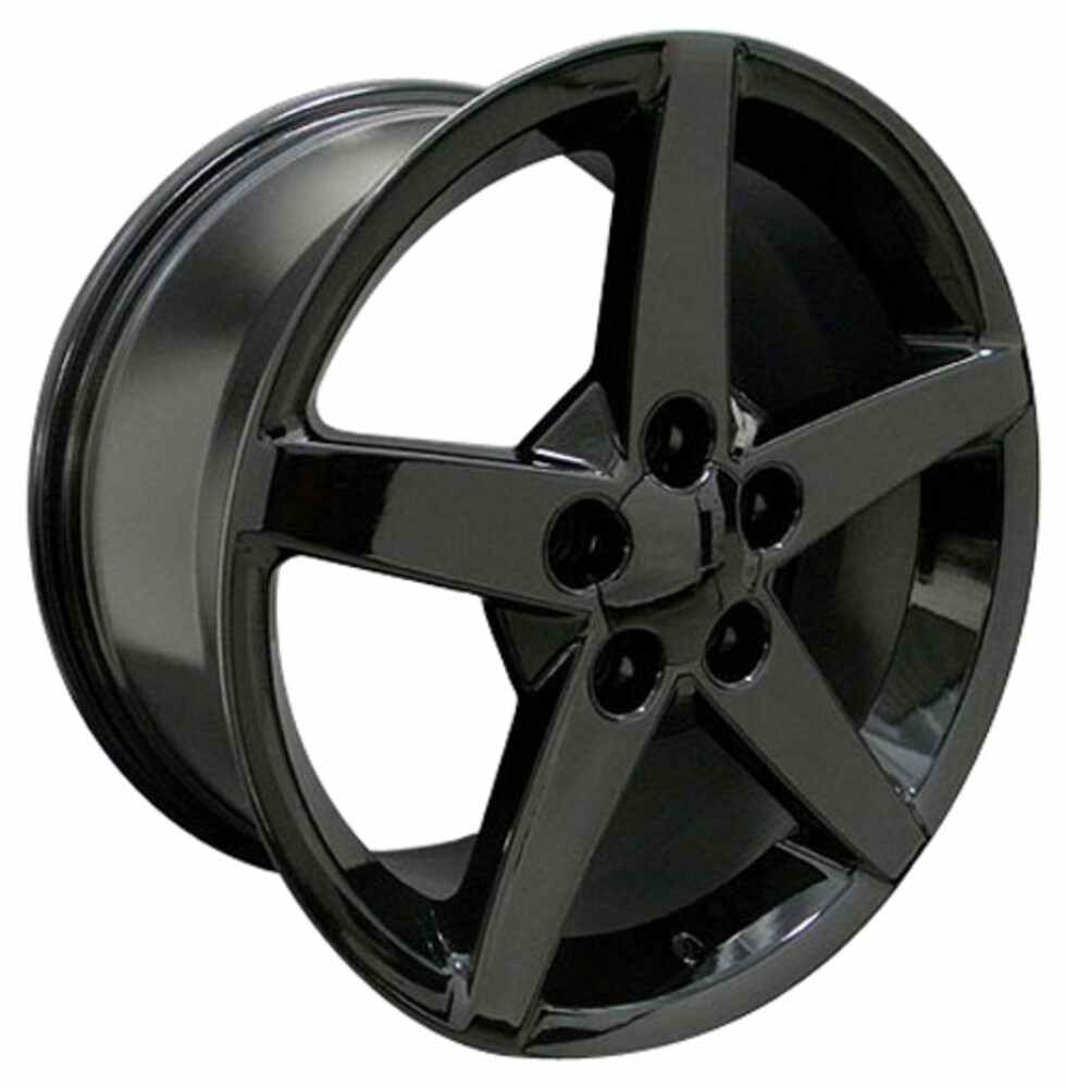 Fits Corvette C6 Rims CV06A 17x8.5 Black Corvette Wheels SET ...