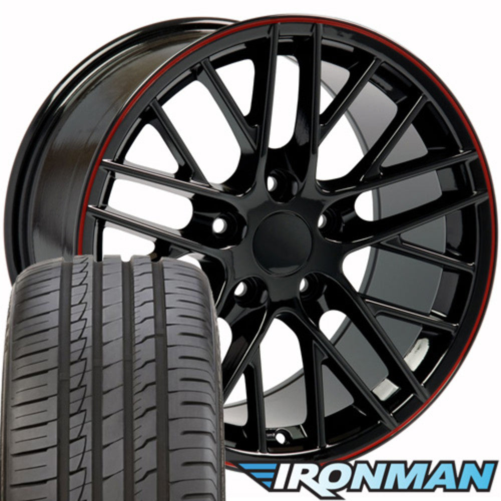 Fits Corvette Wheels And Tires Redline CV08B Corvette Rims And Tires ...