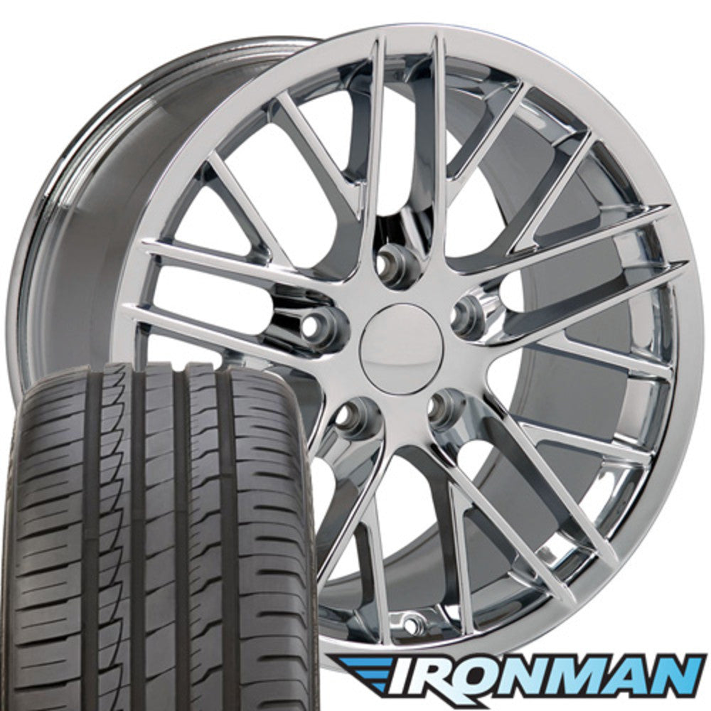 Fits Corvette Wheels And Tires Chrome CV08B Corvette Rims And Tires ...
