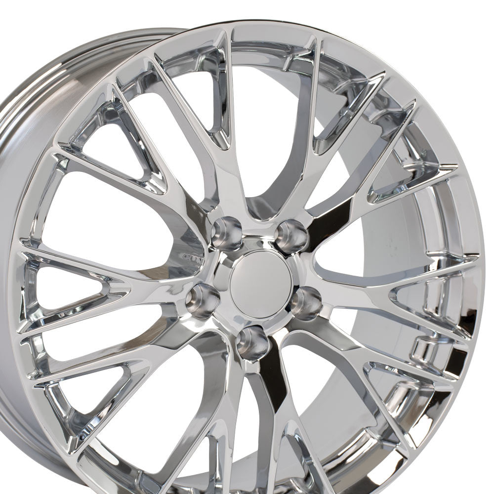 Fits Corvette Wheel - C7 Z06 Rim Style - CV22C 19x8.5 Chrome Corvette ...
