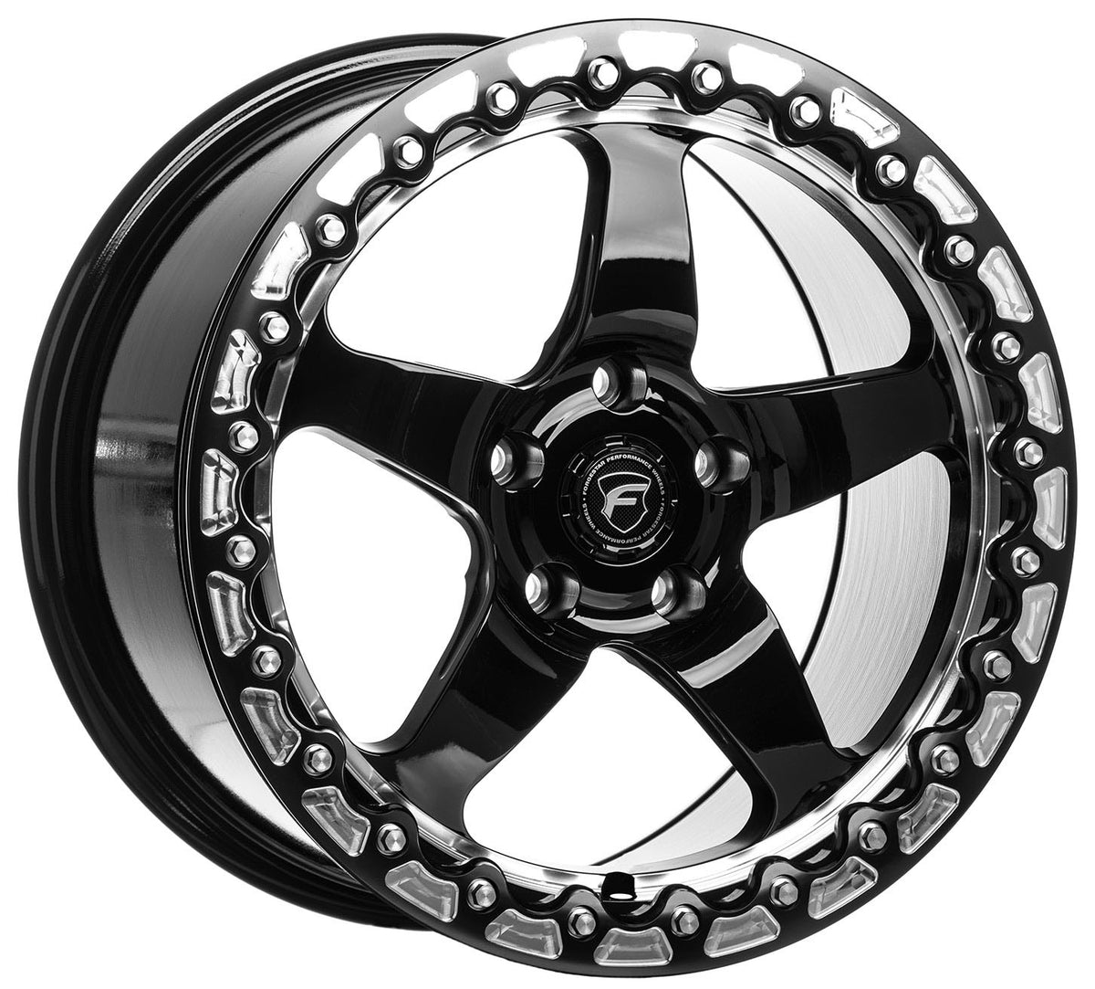 Forgestar Wheels D5 Beadlock Drag Racing Wheel, 18 in x 10.5 in - F001 ...