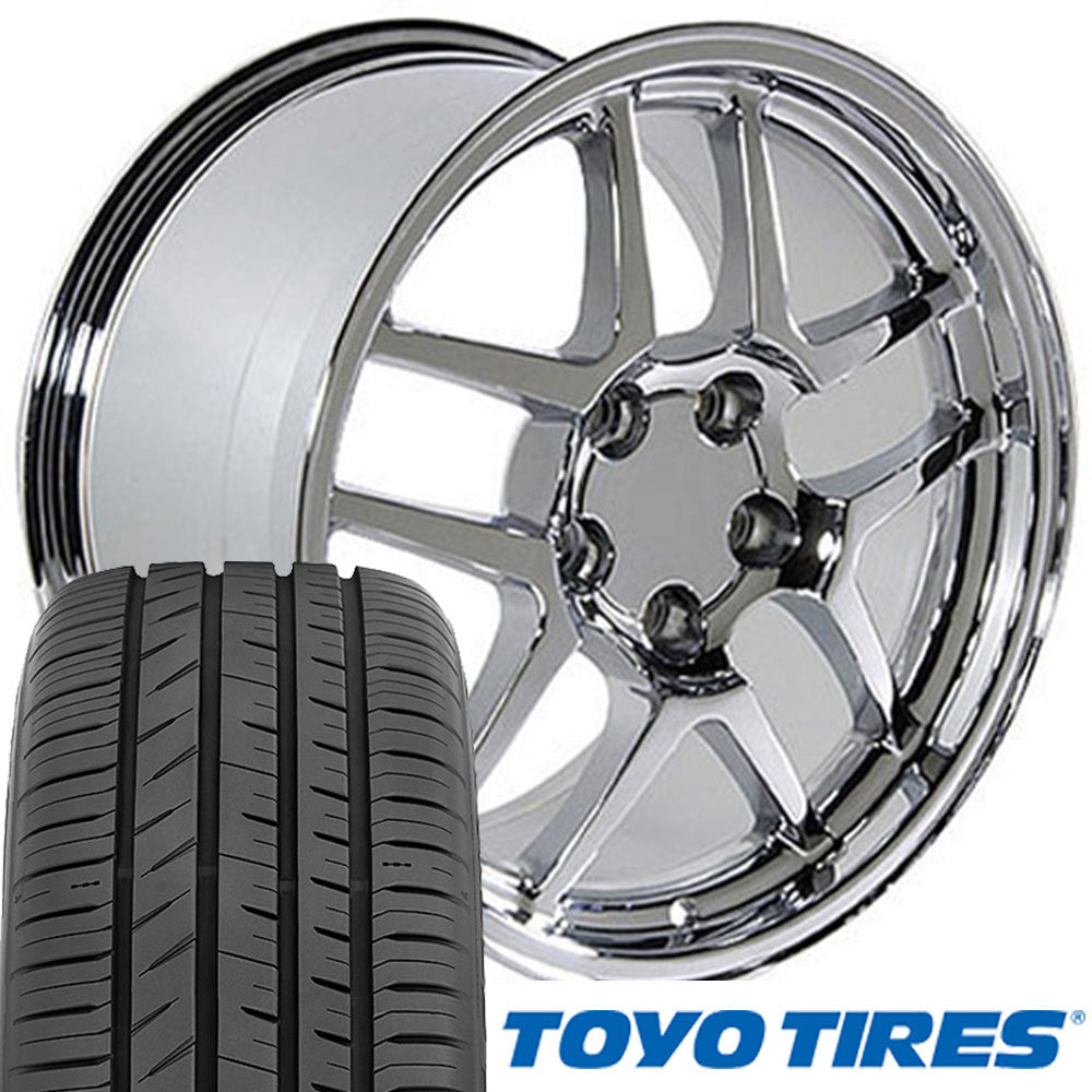 Fits Corvette Wheels And Tires Chrome CV04 Corvette Rims And Tires Pro ...