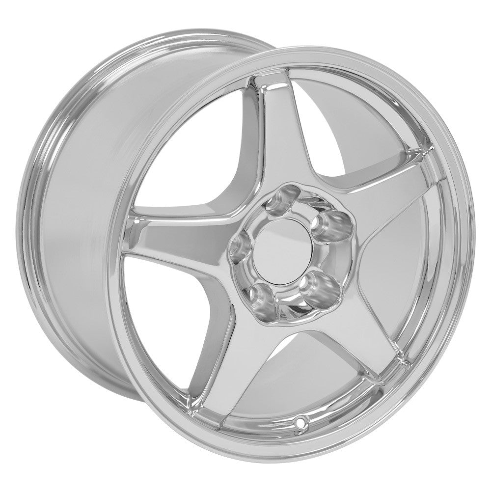 Fits Corvette ZR1 Rims CV01 17x9.5 Chrome Corvette Wheels SET ...