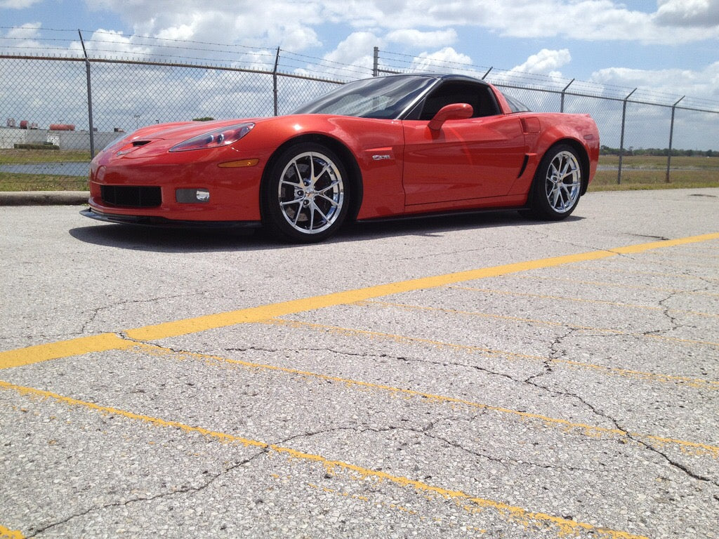 Corvette C6 ZR1 OEM GM Carbon Fiber Side Skirts Rocker Panels Painted ...