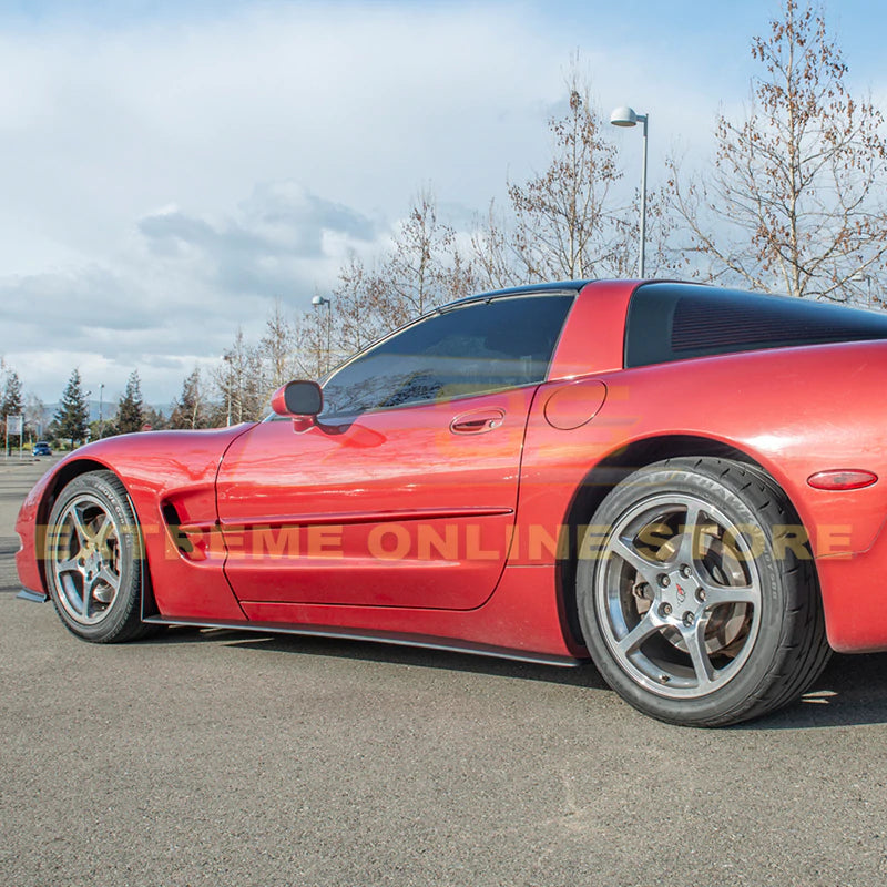 1997-04 Corvette C5 ZR1 Style Side Skirts Rocker Panels Primer Black U ...