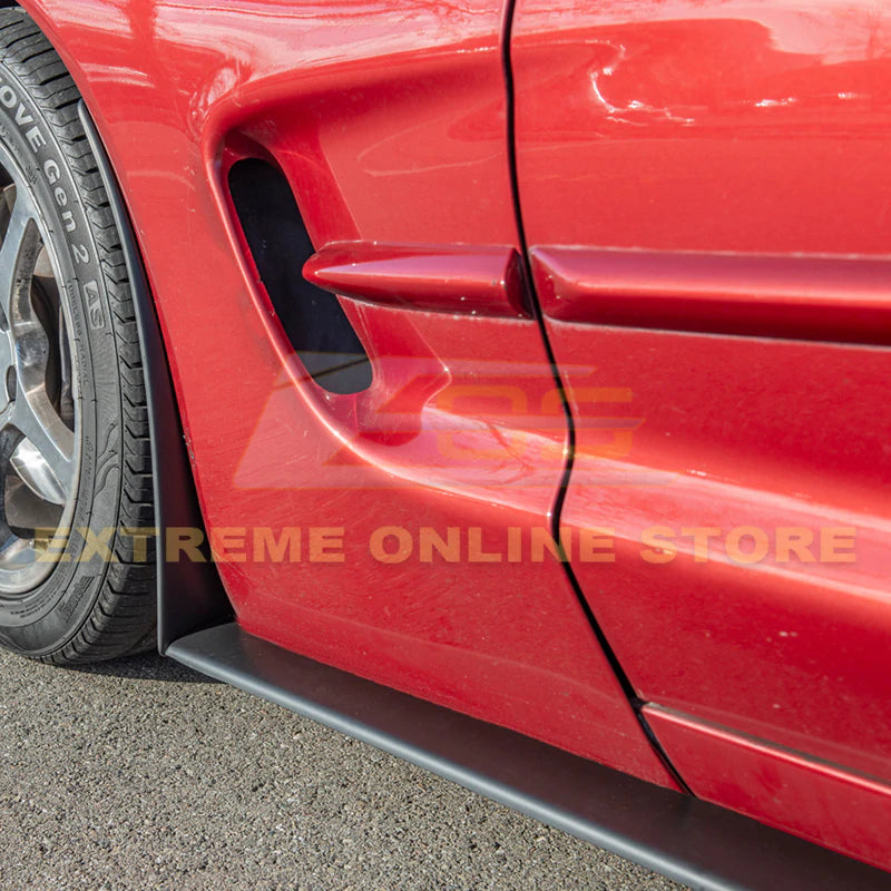 1997-04 Corvette C5 ZR1 Style Side Skirts Rocker Panels Primer Black U ...
