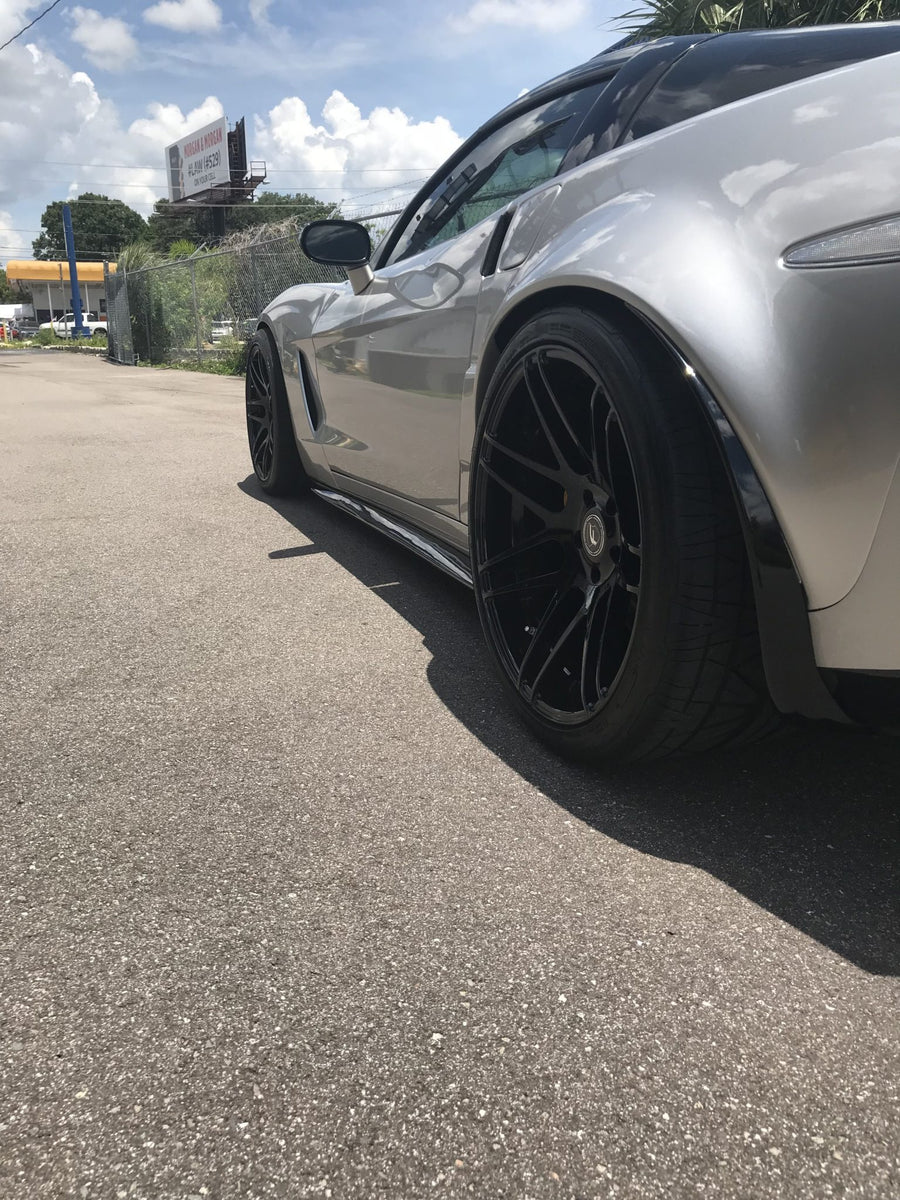 Corvette C6 ZR1 Carbon Fiber Hydro Side Skirts Rocker Panels for Base ...