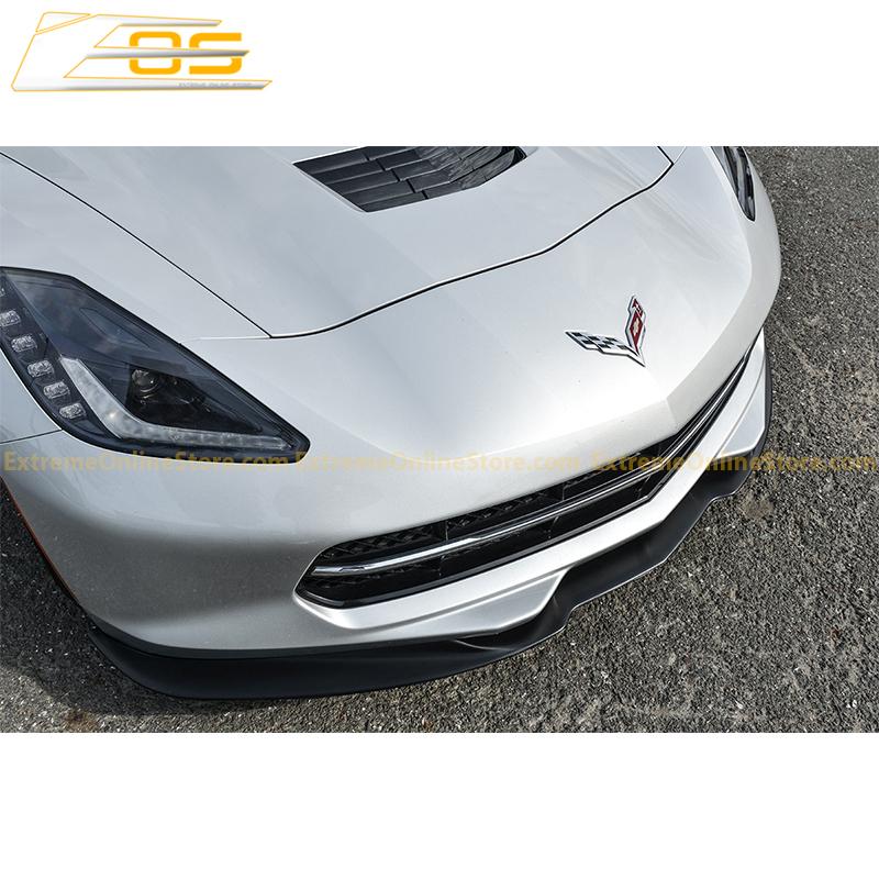 Corvette C7 Stingray Front Splitter Visible Carbon Fiber with Undertra ...