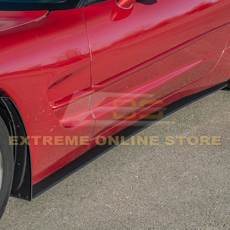 1997-04 Corvette C5 ZR1 Style Side Skirts Rocker Panels Primer Black U ...