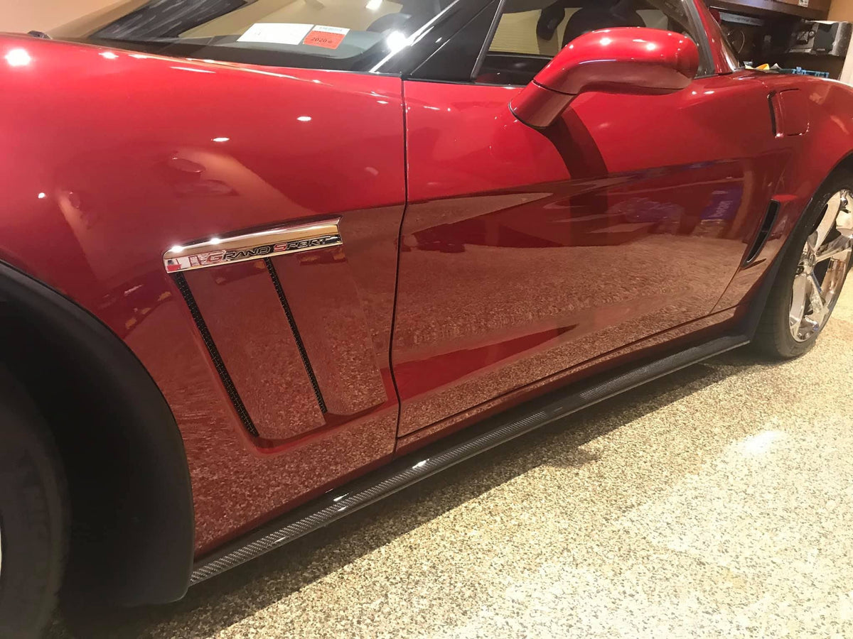 Corvette C6 ZR1 Style REAL Carbon Fiber Rocker Panels Side Skirts & Sp ...