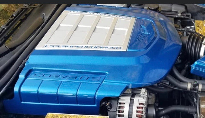 2009 - 2013 Corvette C6 ZR1 Custom Painted LS9 Engine Cover ...
