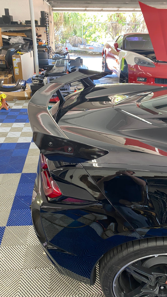 2020 C8 Corvette Stingray Rear Spoiler, High Wing, Carbon Flash Metall ...