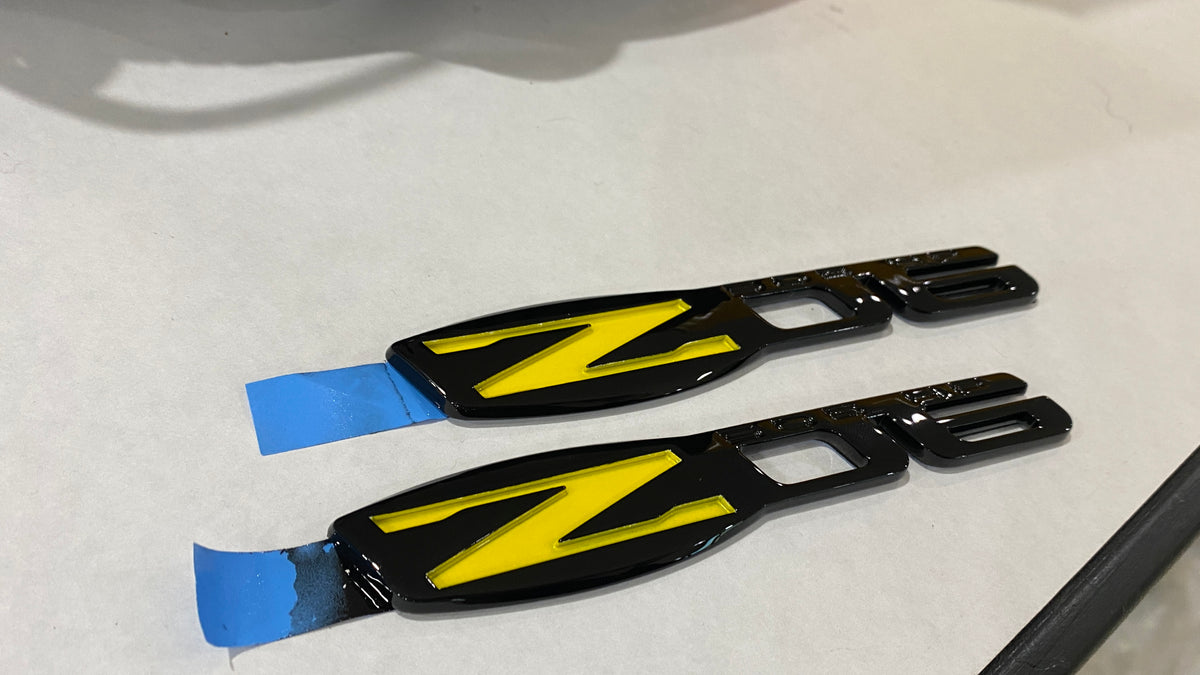 2006 - 2013 C6 Corvette Z06 ZO6 505HP Custom Painted Fender Emblems ...