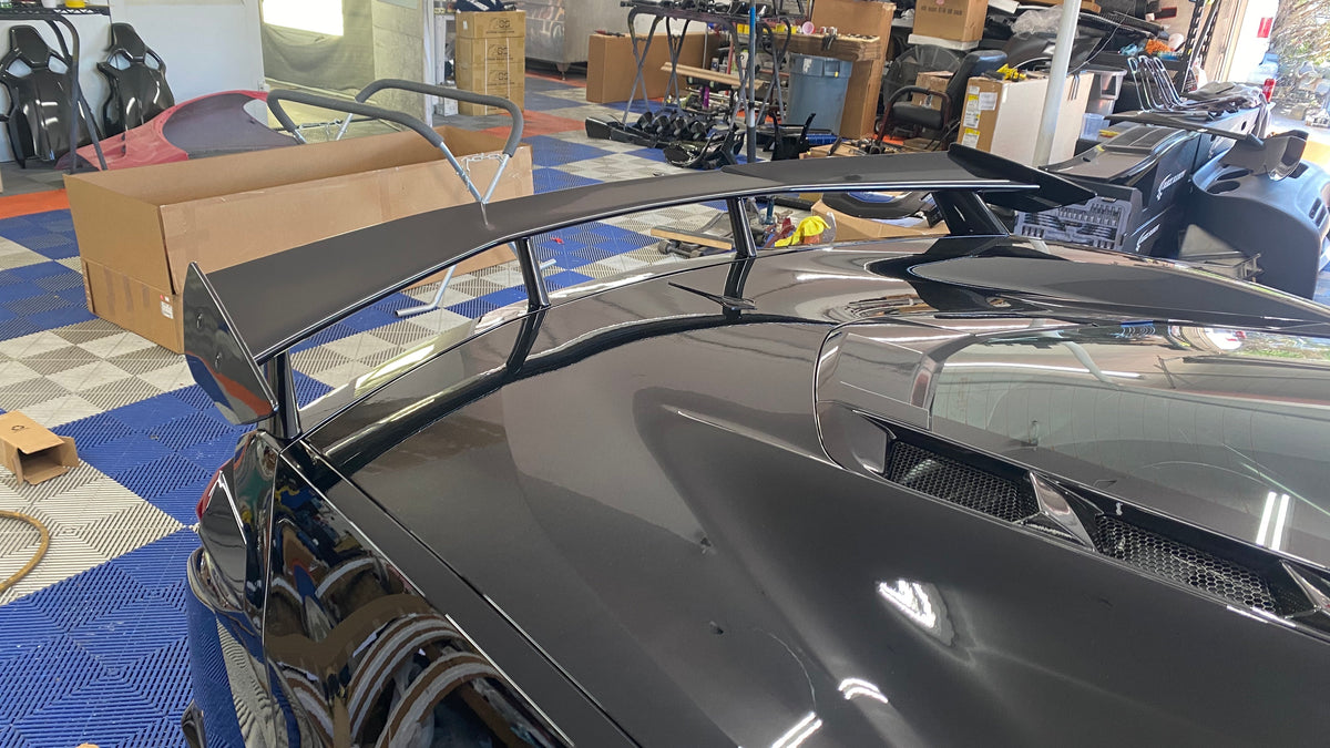 2020 C8 Corvette Stingray Rear Spoiler, High Wing, Carbon Flash Metall ...