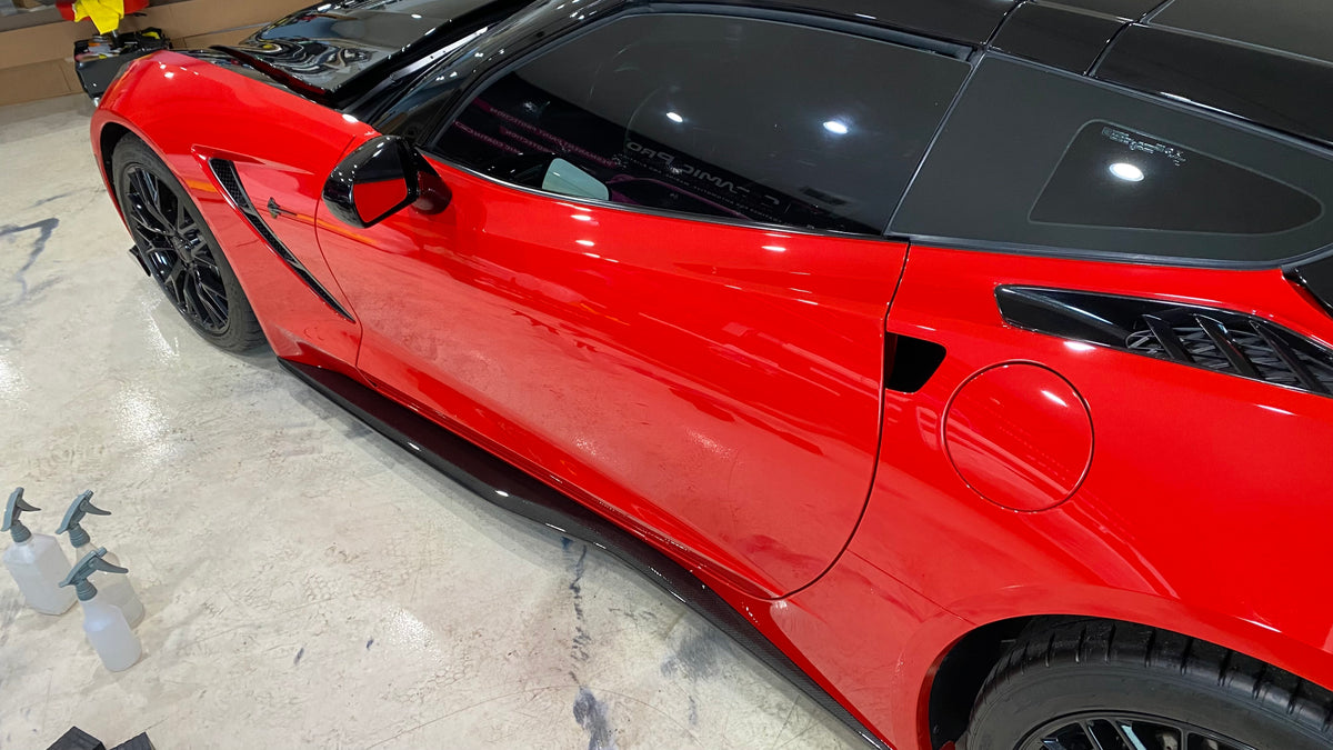Corvette C7 Z06 Grand Sport Rocker Panels - Real Carbon Fiber Side Ski ...