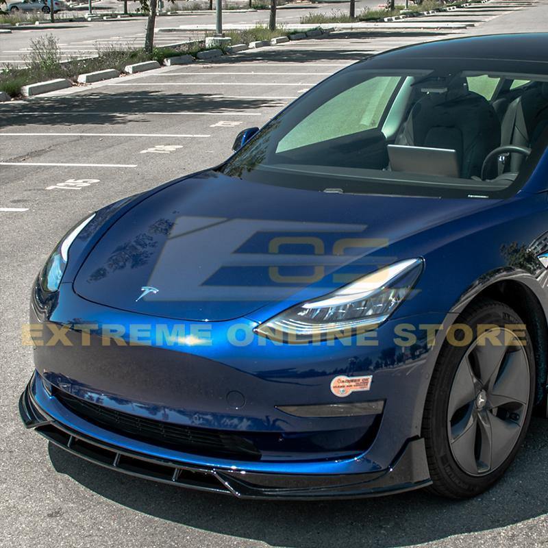 2017-Up Tesla Model 3 Performance Front Splitter Custom Painted Carbon ...