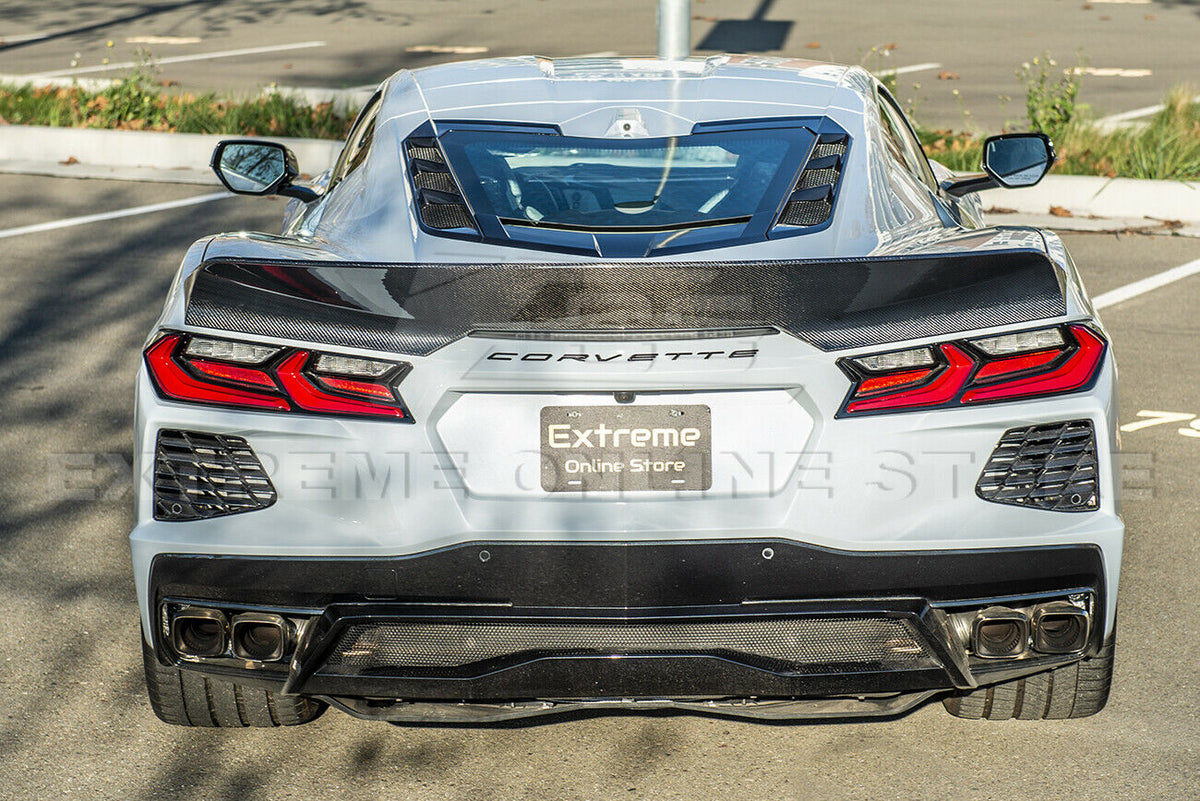 Corvette C8 EOS Performance Visible CARBON FIBER Rear Ducktail Wing Sp ...