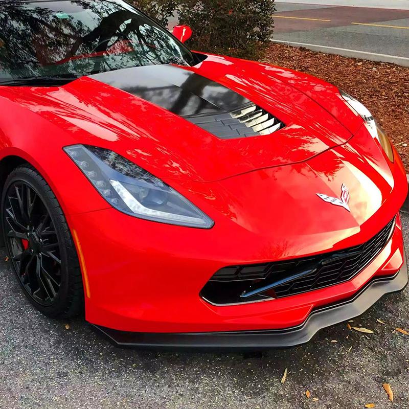 2014 - 2019 Corvette C7 Stage 2 Front Splitter Primer Black ...
